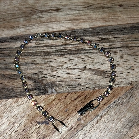 Jewelry | Vintage Sparkling Aurora Borealis Rhinestone Gold Toned ...